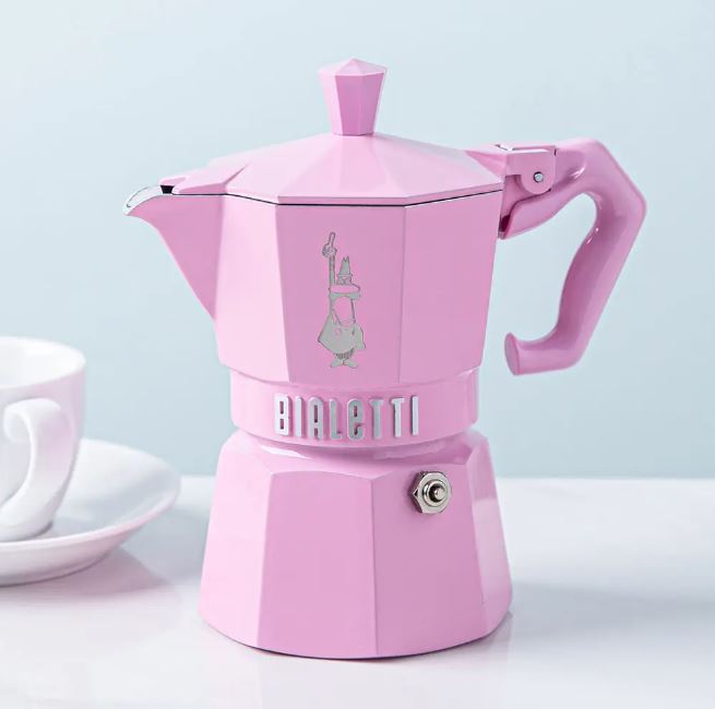 Cafetera Moka Exclusive Italiana Bialetti Pink 6 Pocillos - Café Martínez